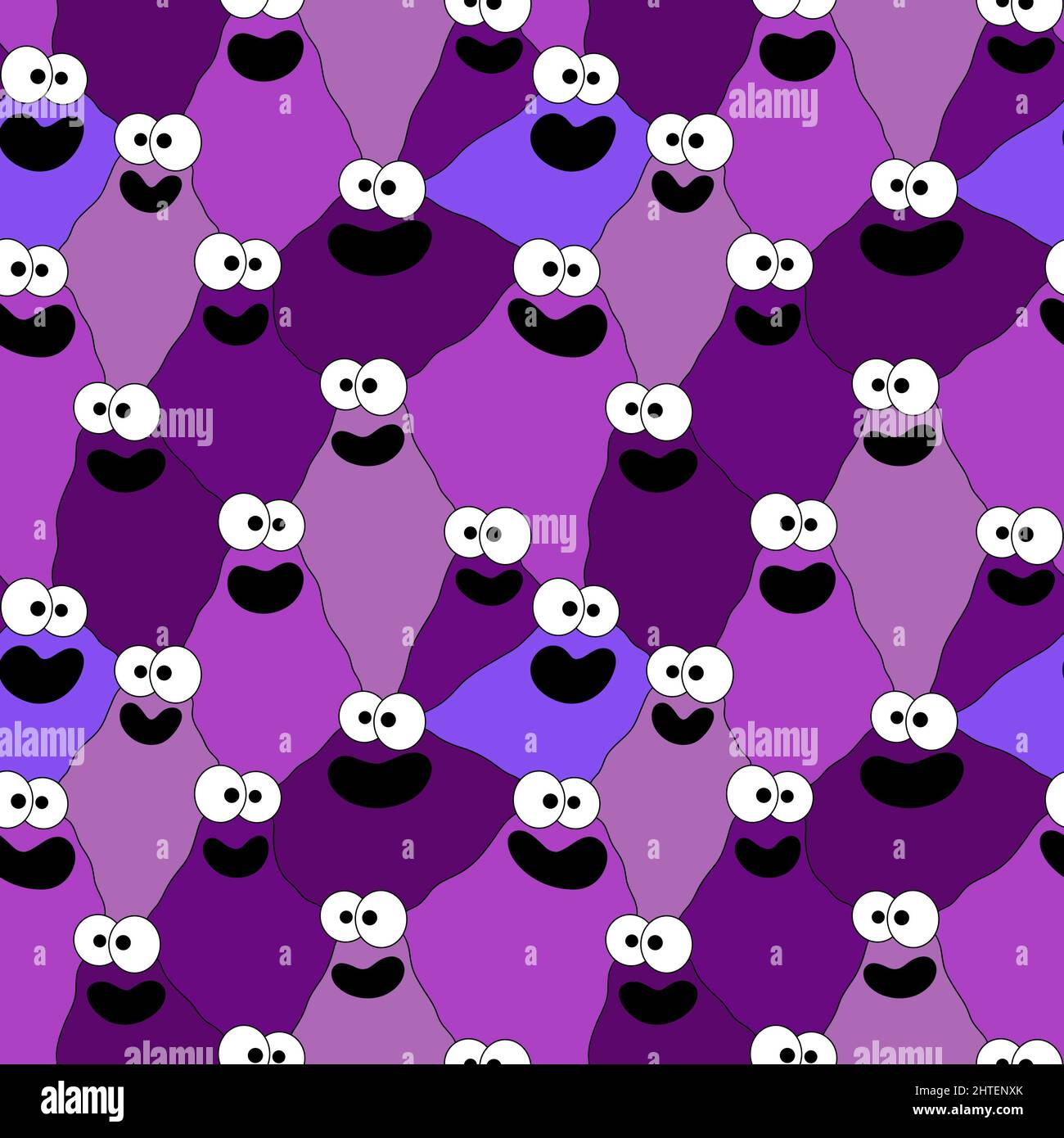 Kids seamless cute monster alien pattern for fabrics and packaging and ...