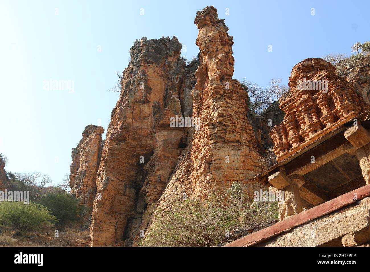 Closeup of ancient rock formations in a daylight Stock Photo - Alamy