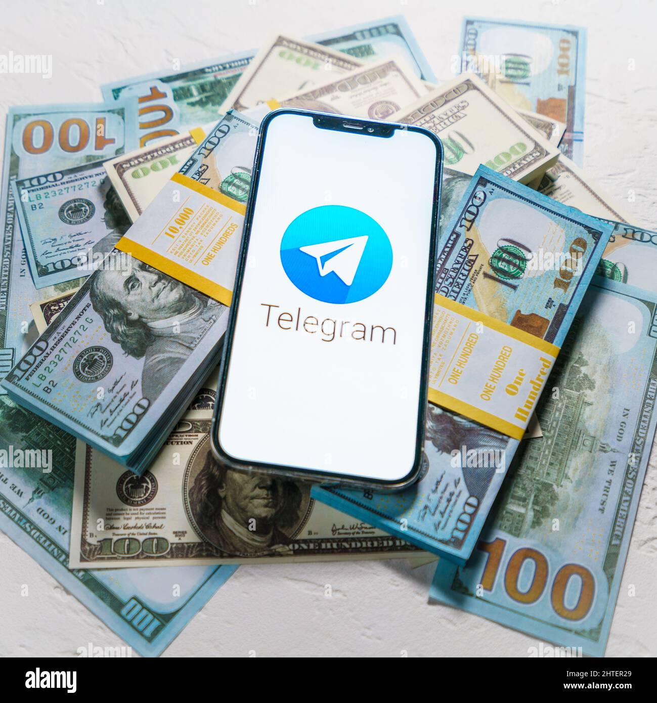 Berlin, Germany - February 02, 2022: iPhone 12 Pro Max screen with ...