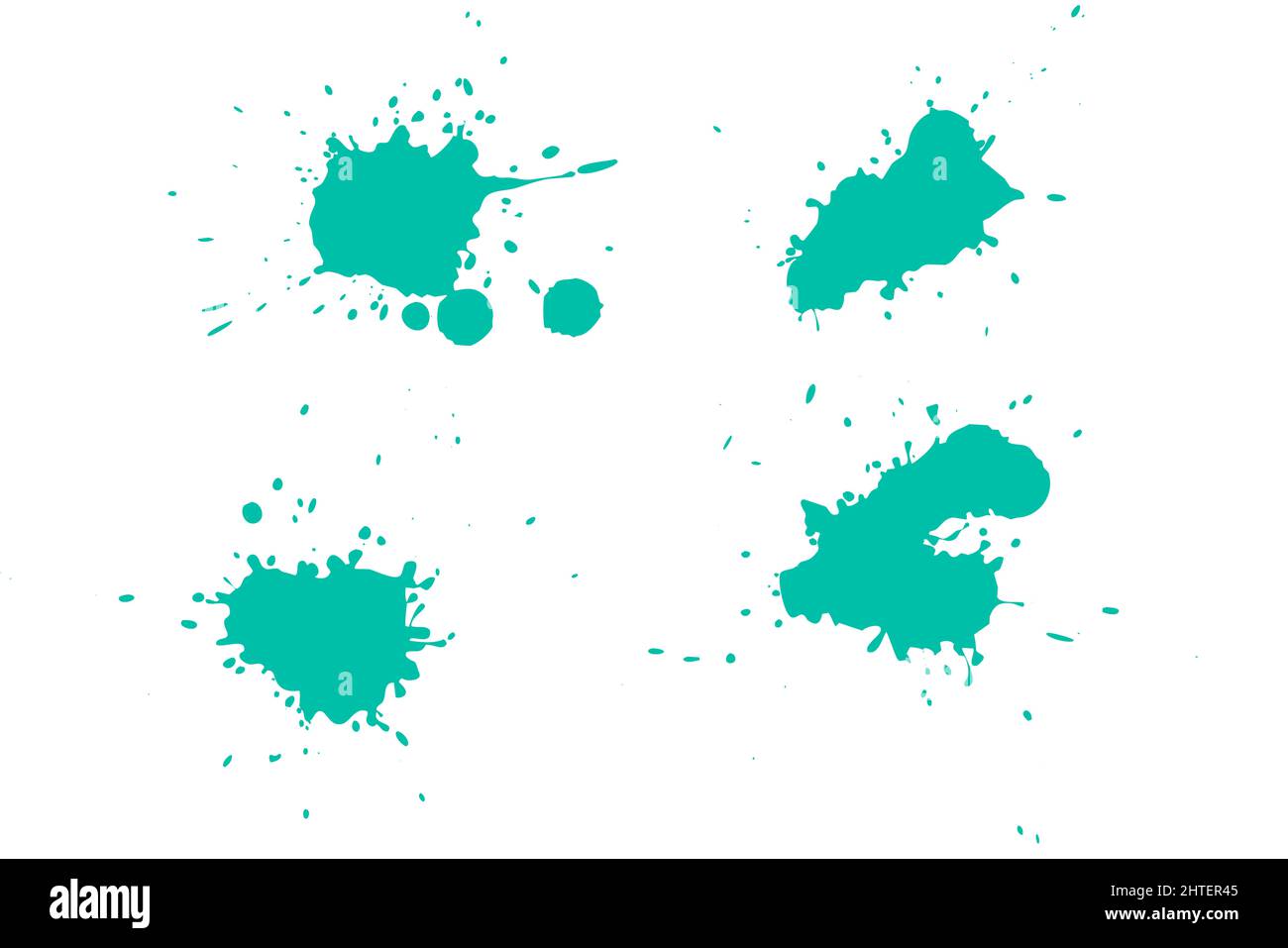 White background with green splotches of paint Stock Photo - Alamy