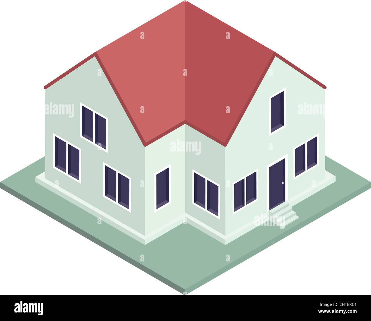 isometric house building facade icon Stock Vector Image & Art - Alamy