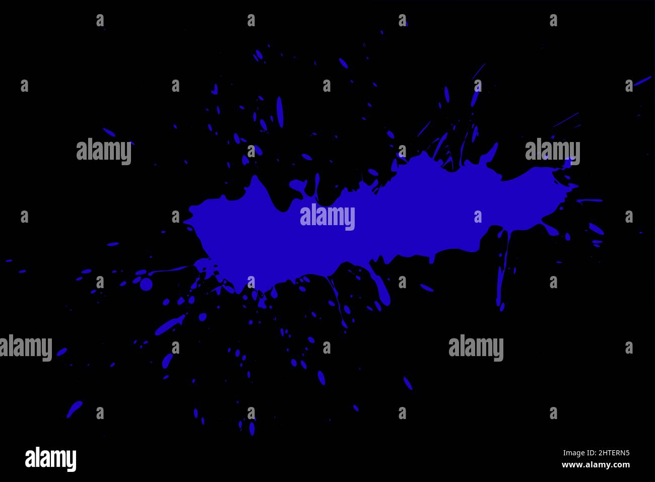 Black background with blue ink splotches Stock Photo - Alamy