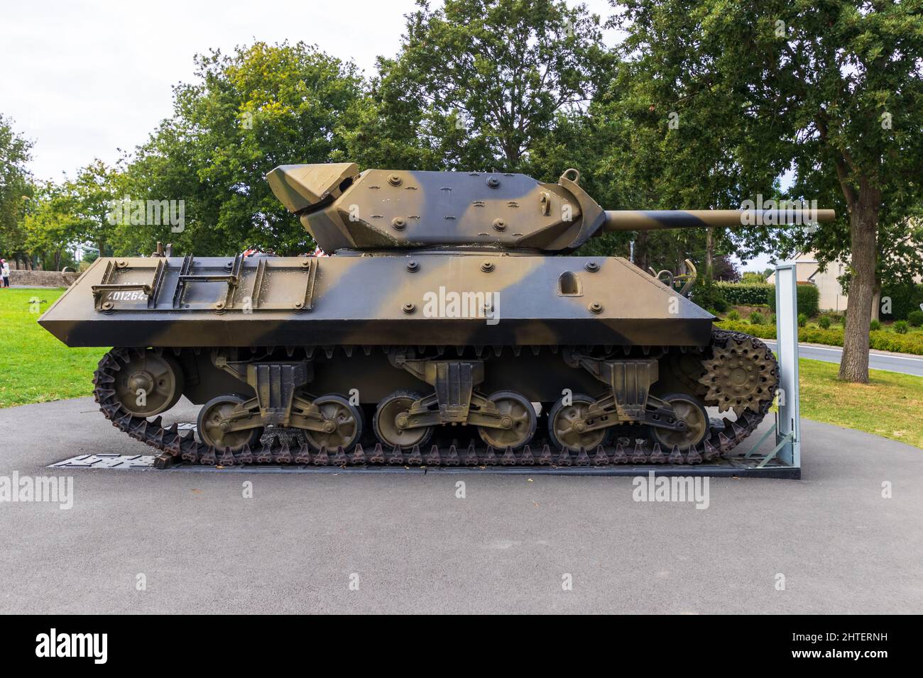 Tanks in front of the Overloard Museum in Normandy. DDay 1945 Stock ...