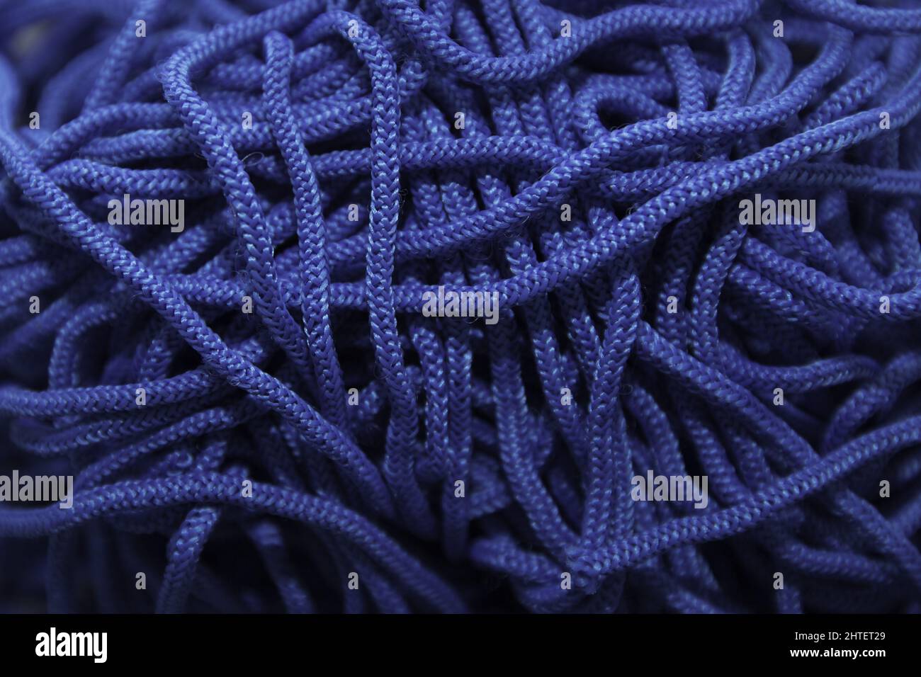 Closeup shot of a soft thread in blue color Stock Photo - Alamy