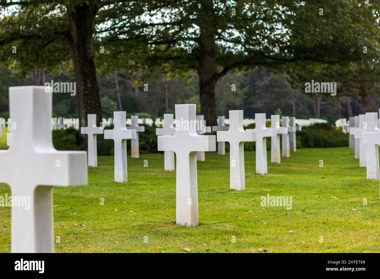 American military cemetery in Normandy Stock Photo - Alamy