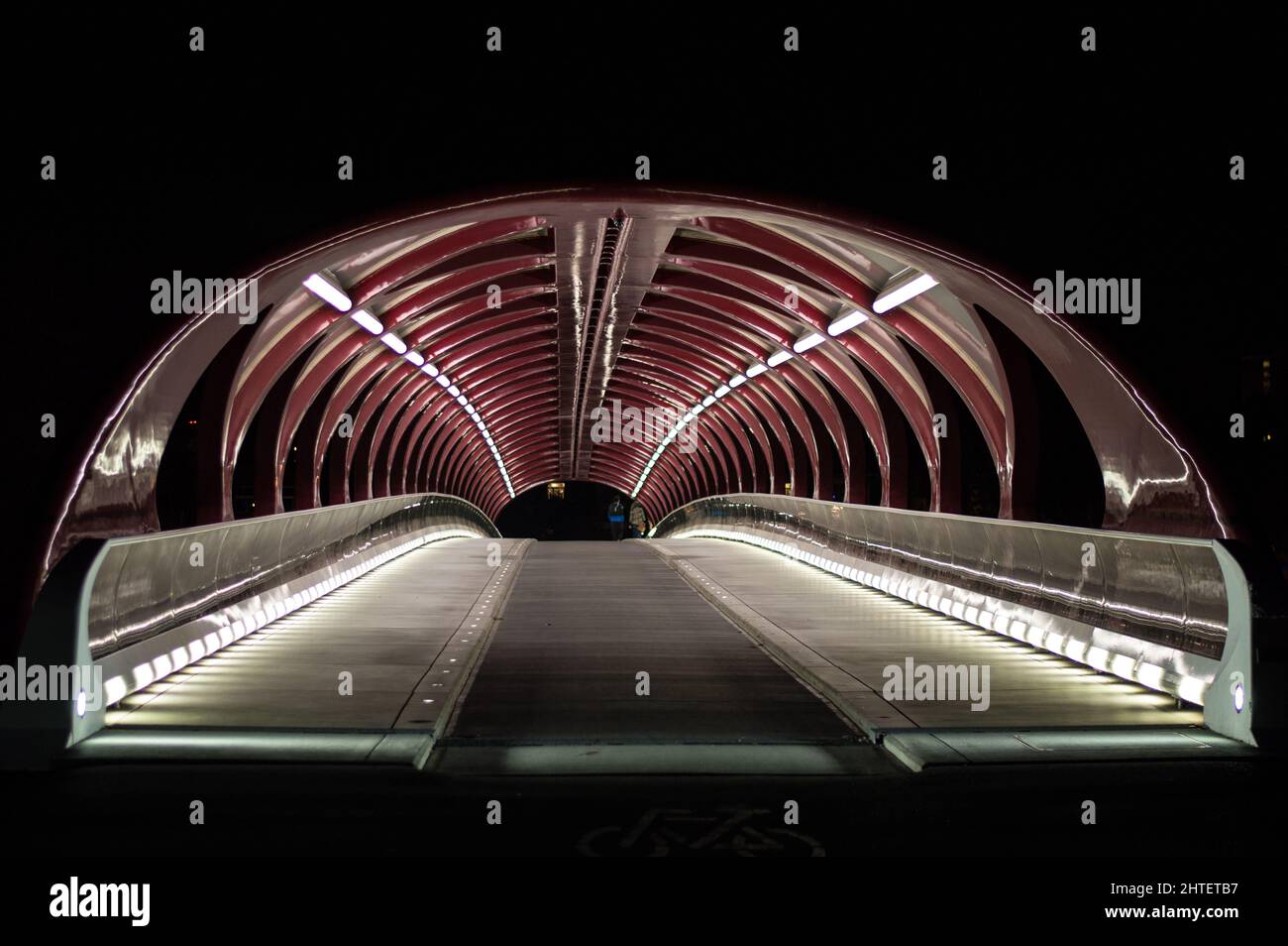 Peace bridge calgary skyline cityscape architecture hi-res stock ...