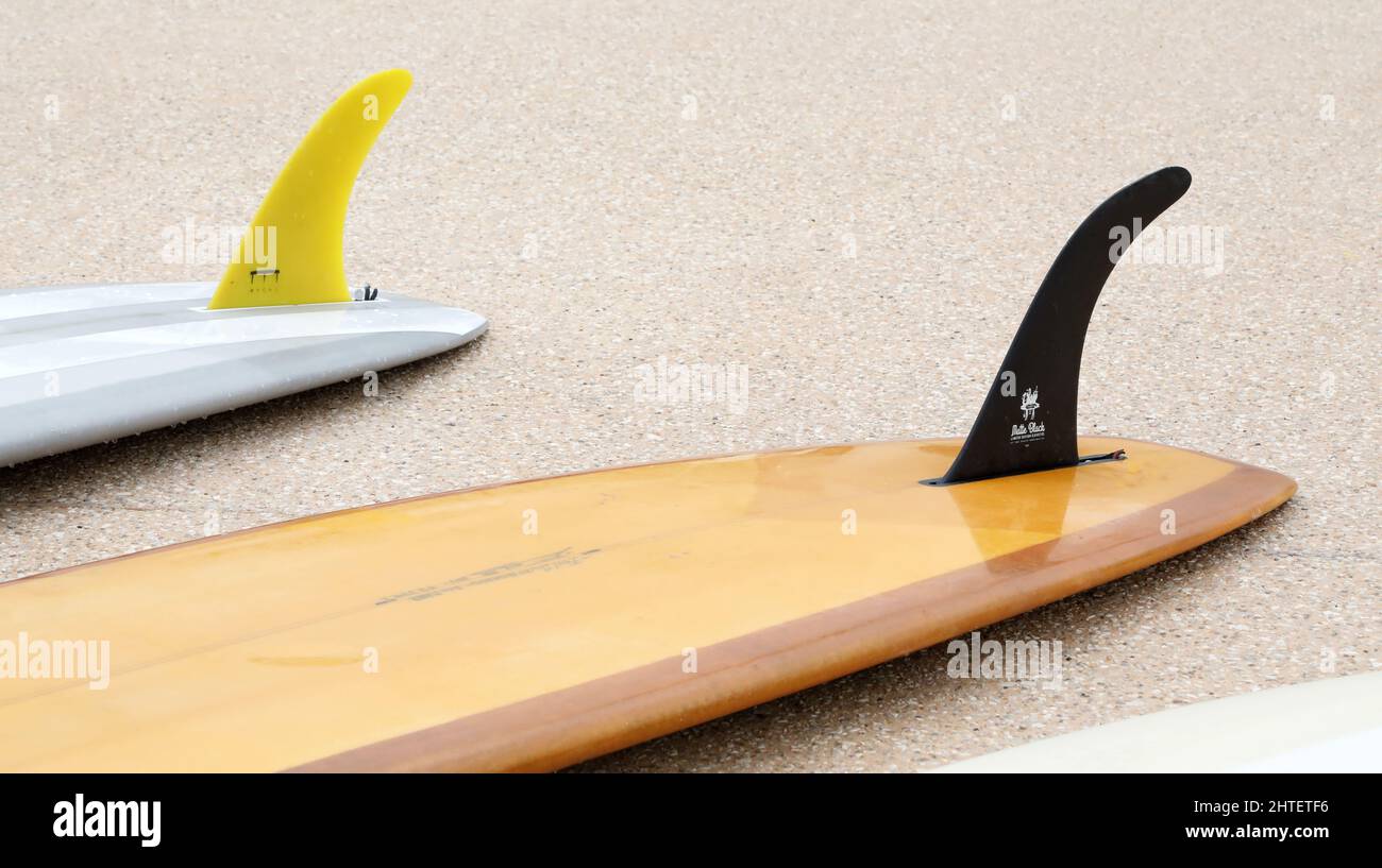 Details of two surfing boards at the beach Stock Photo - Alamy
