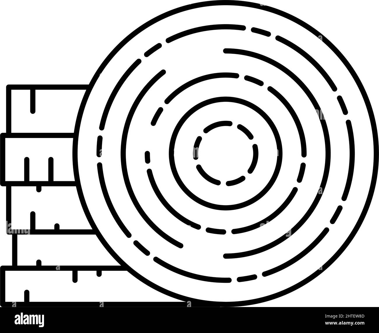 round wood line icon vector illustration Stock Vector Image & Art - Alamy