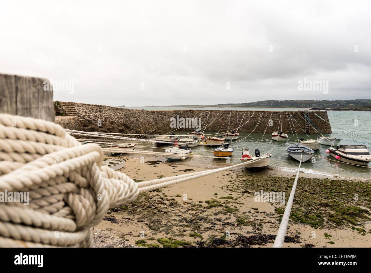 Racine harbour in Cotentin, the smallest port in France Stock Photo - Alamy