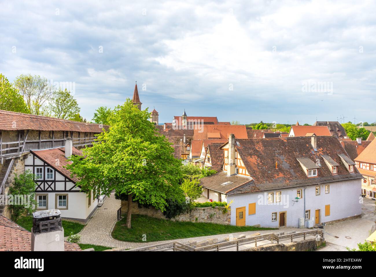 High angle shot of traditional roofs of buildings in a town Stock Photo ...
