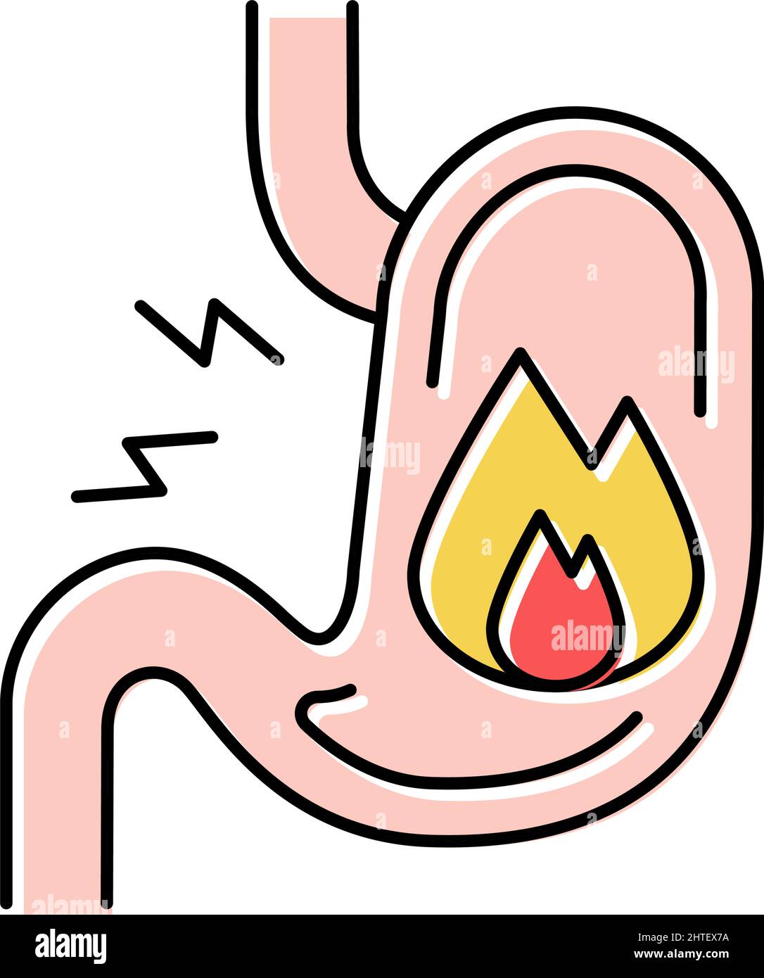 Treat heartburn Stock Vector Images - Alamy