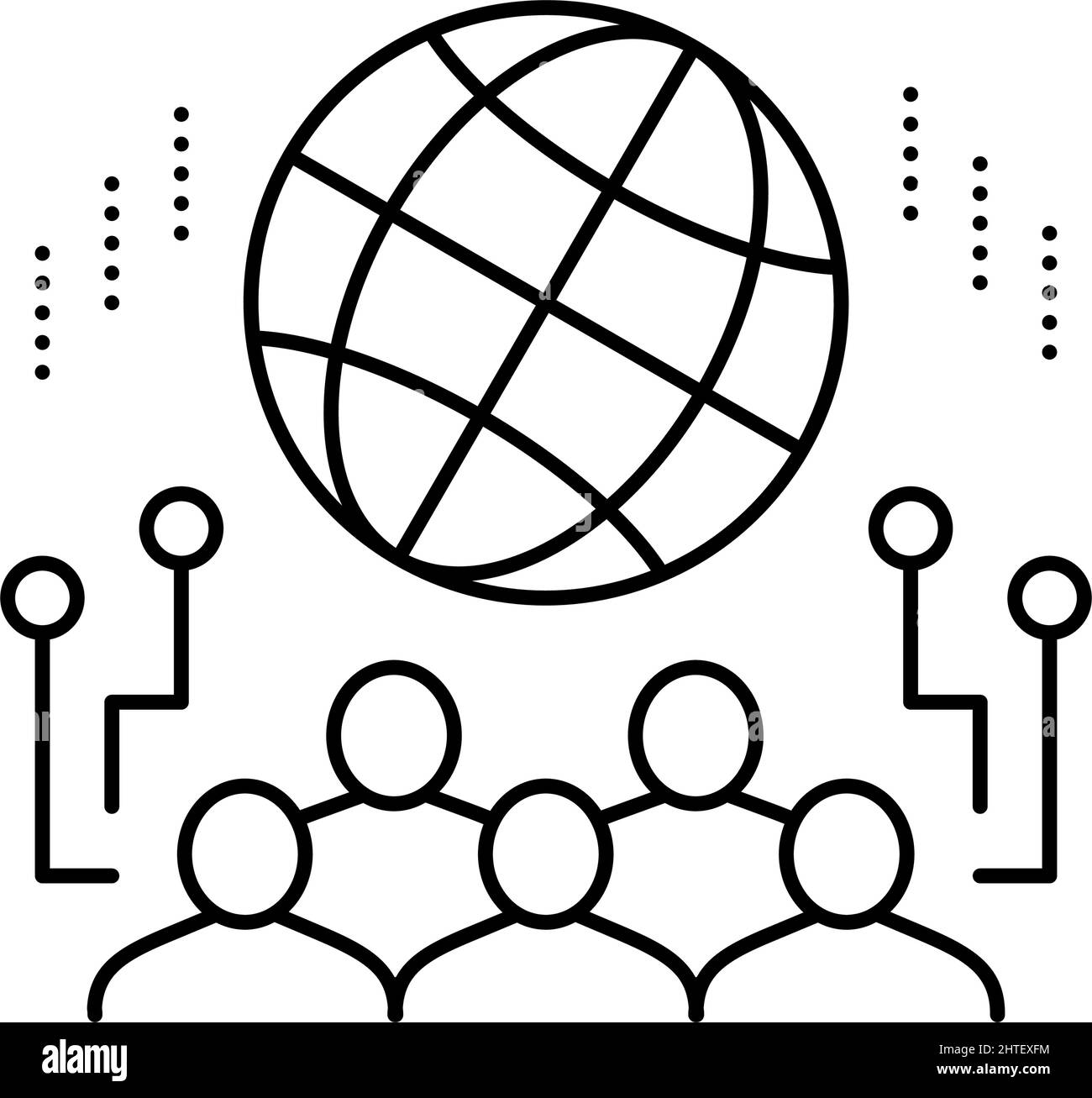 network system line icon vector illustration Stock Vector Image & Art ...