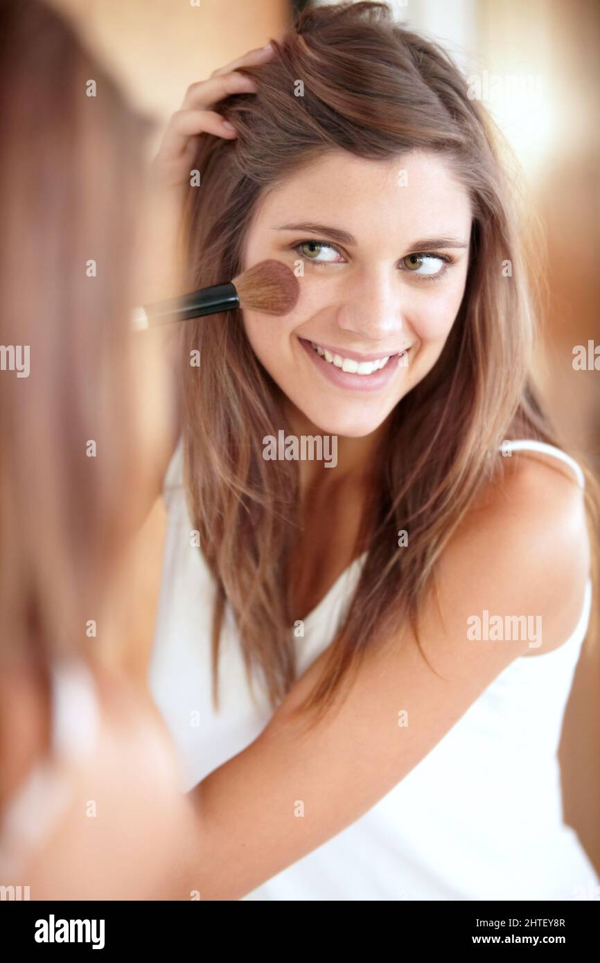 Rosy cheeks woman hi-res stock photography and images - Alamy