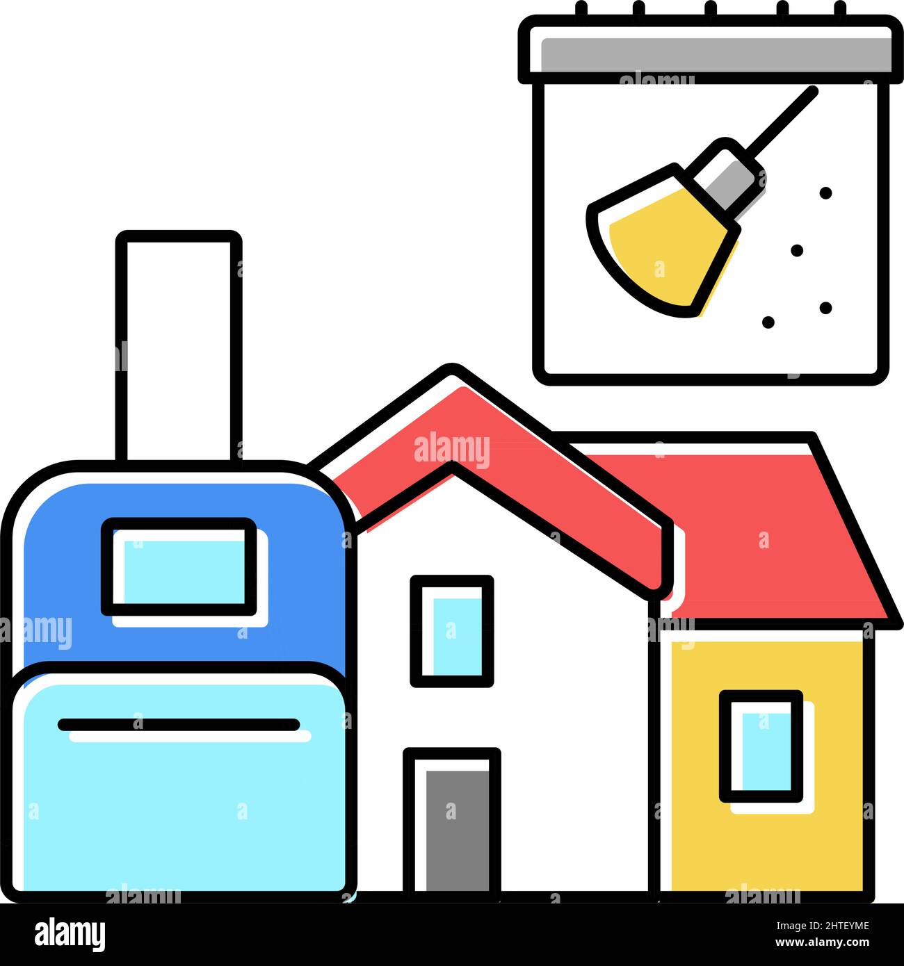 holiday rental cleaning color icon vector illustration Stock Vector ...