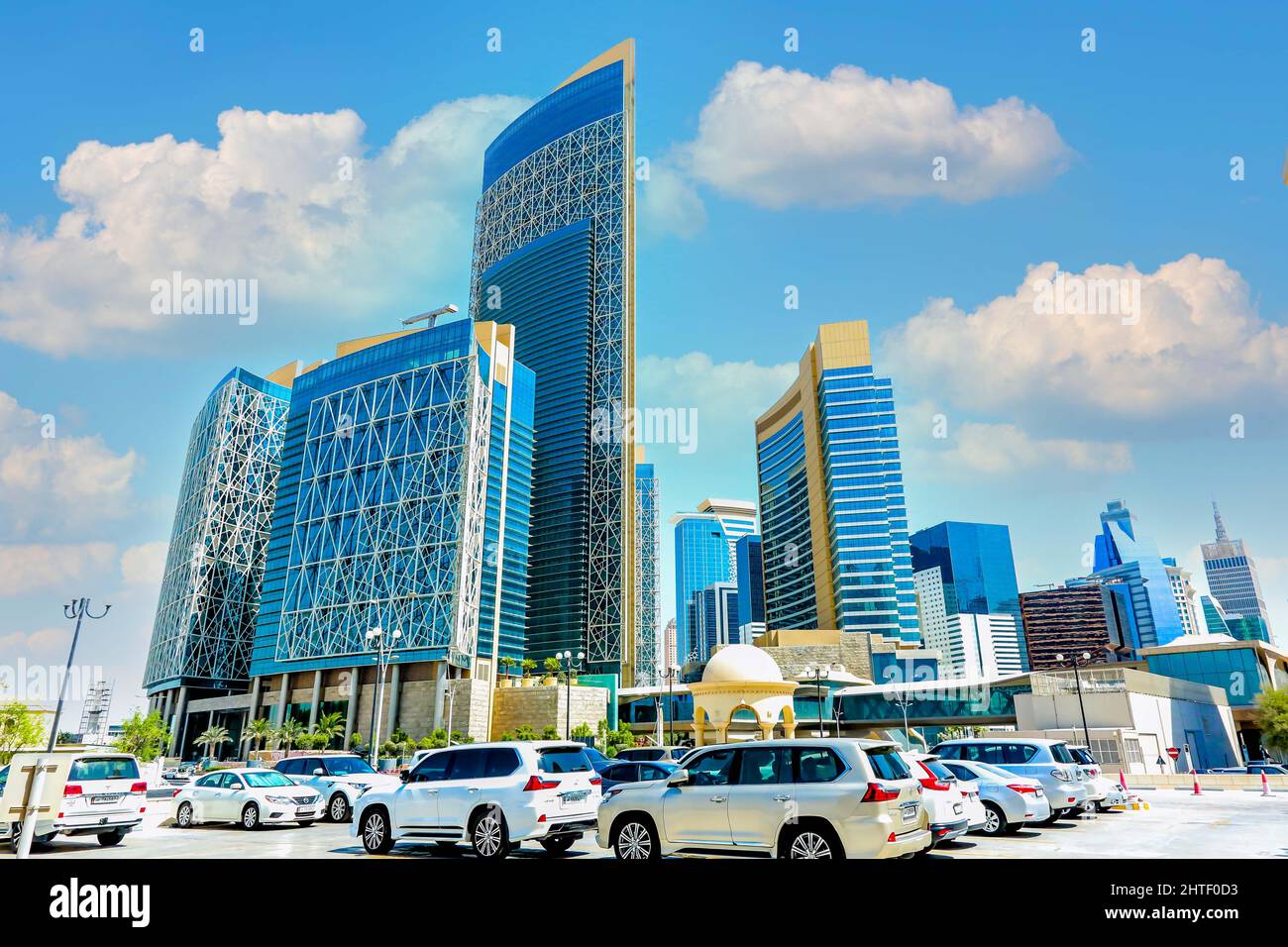 Wide view from Doha City, West Bay area Stock Photo - Alamy