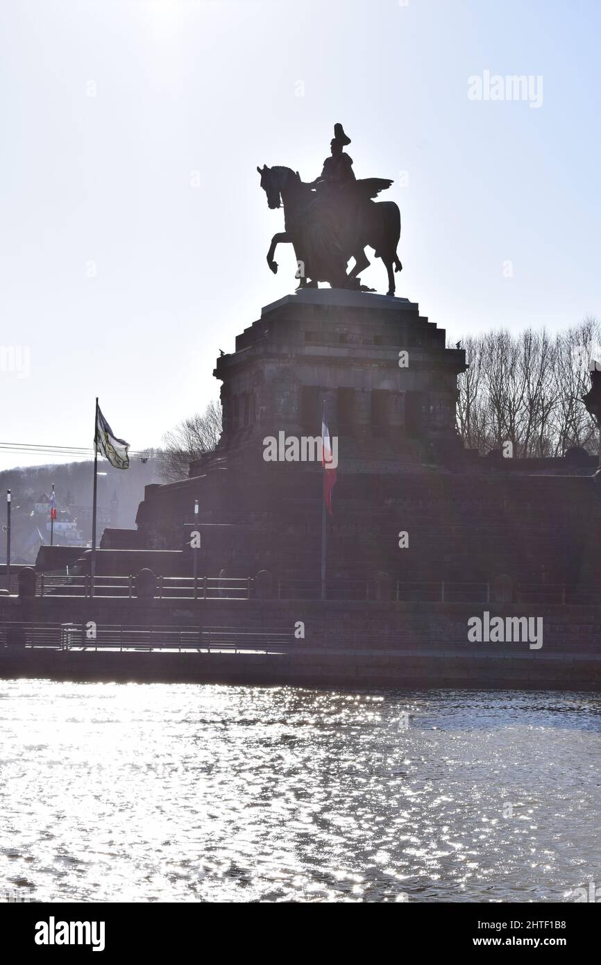 Koblenz statue kaiser wilhelm hi-res stock photography and images - Alamy