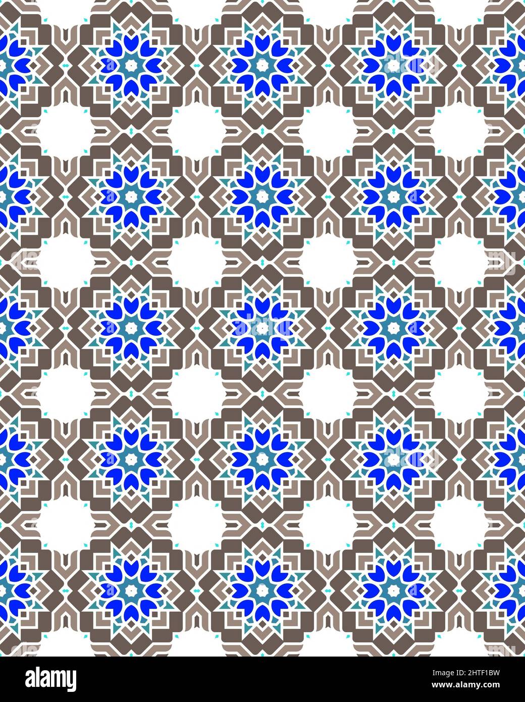 Illustration of a colorful seamless tile pattern Stock Photo - Alamy