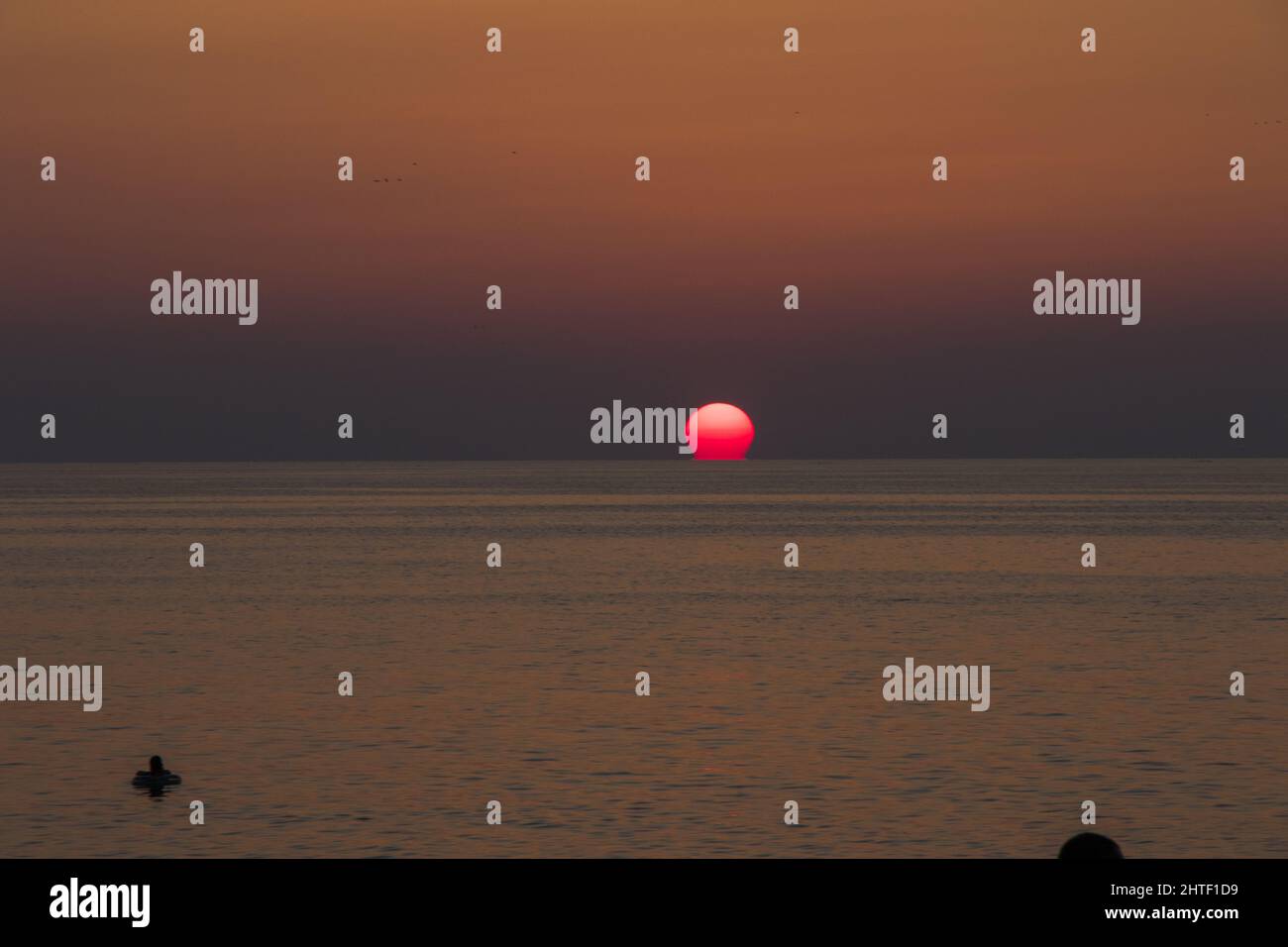 Sunset background, Black sea sunset view and landscape in Georgia Stock ...