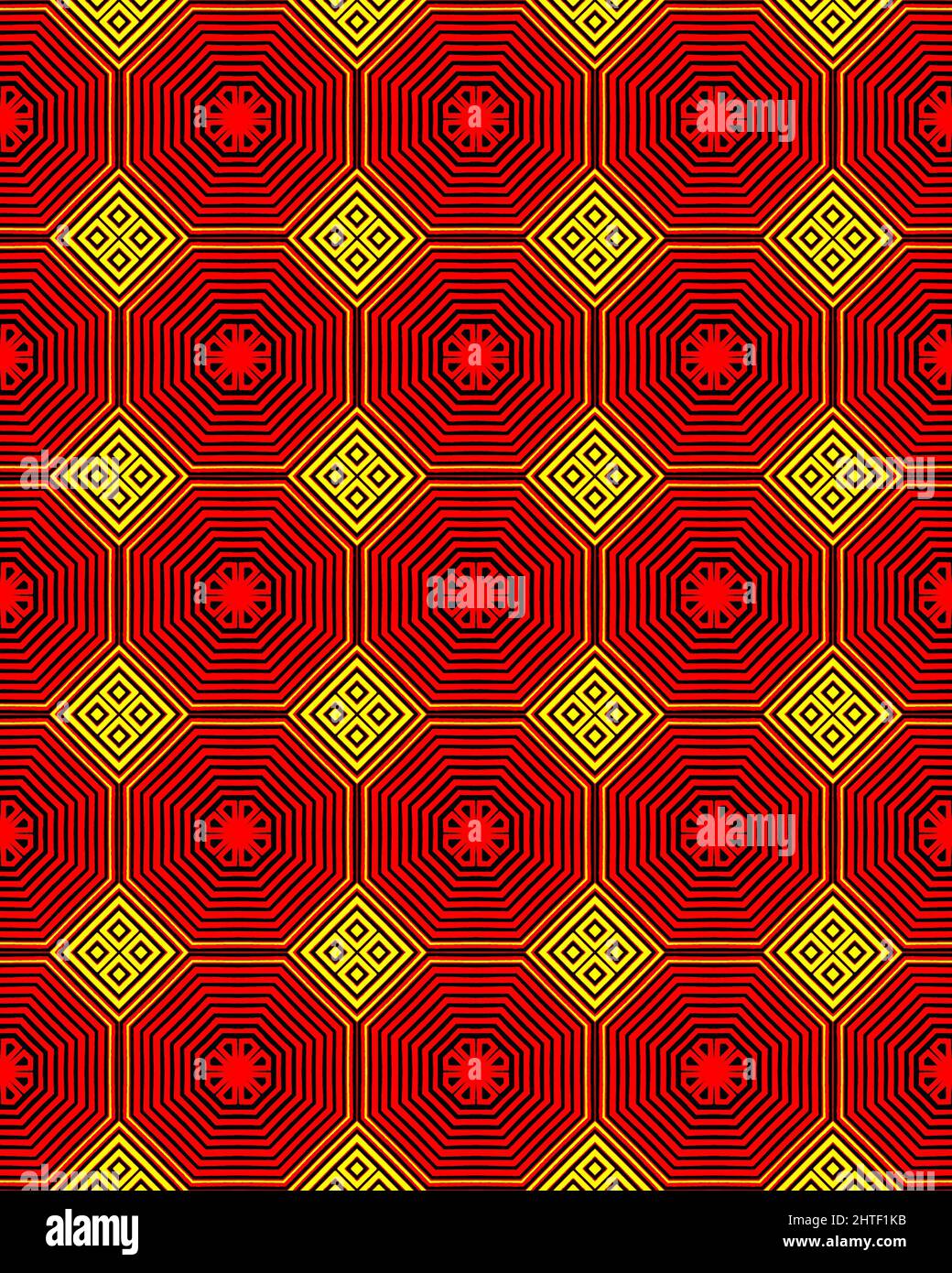 Illustration of a colorful seamless tile pattern Stock Photo - Alamy