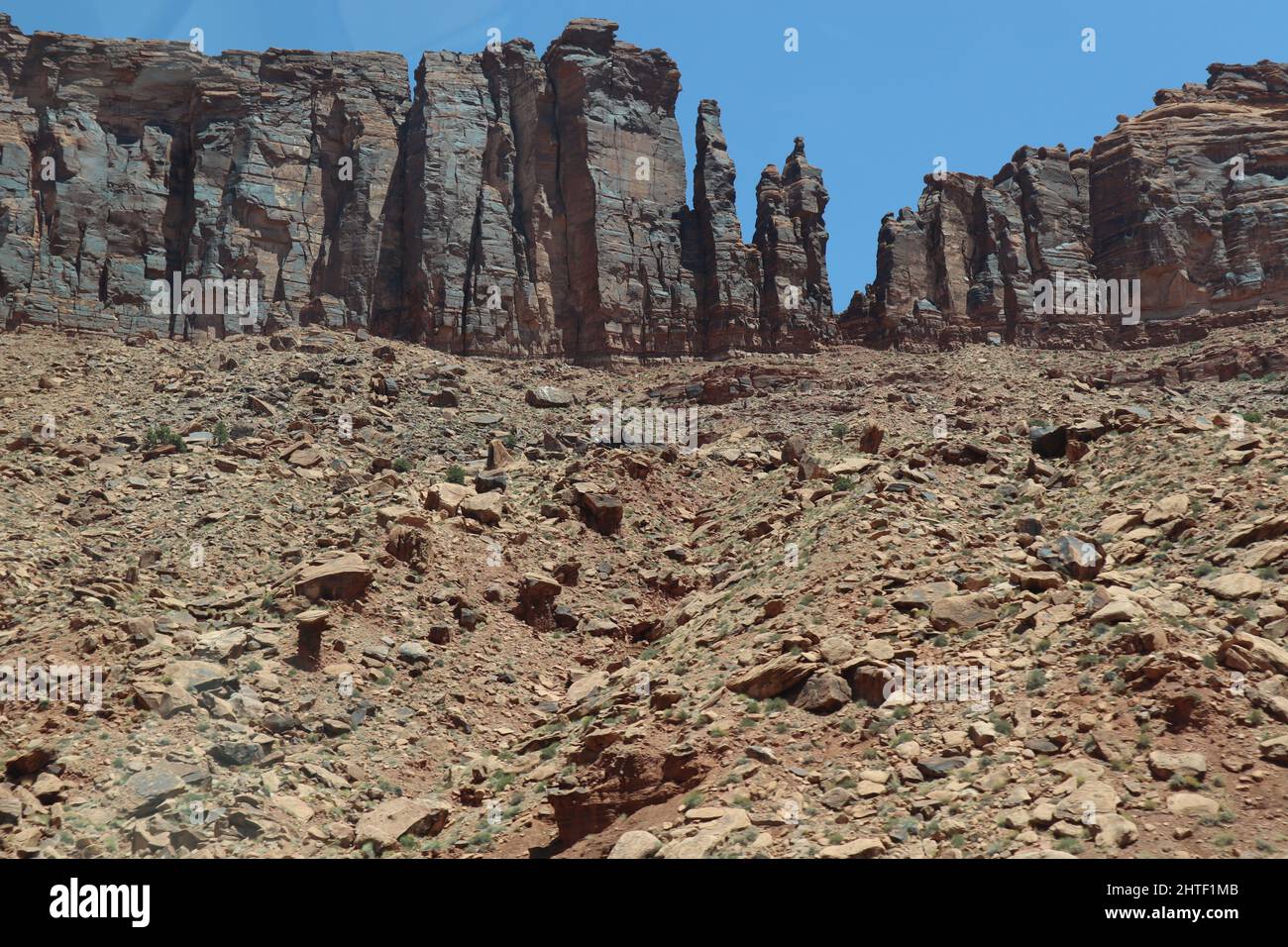 Beautiful landscape of rocky cliffs in an arid land Stock Photo - Alamy