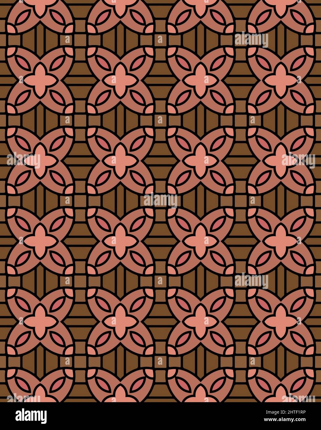 Brown abstract patterned seamless background with different shapes for wallpapers Stock Photo ...