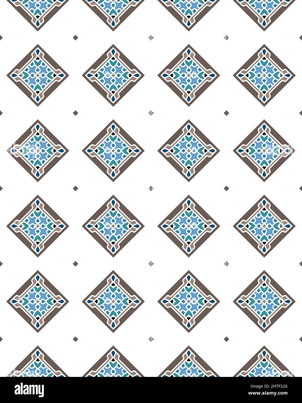 Illustration of a colorful seamless tile pattern Stock Photo - Alamy