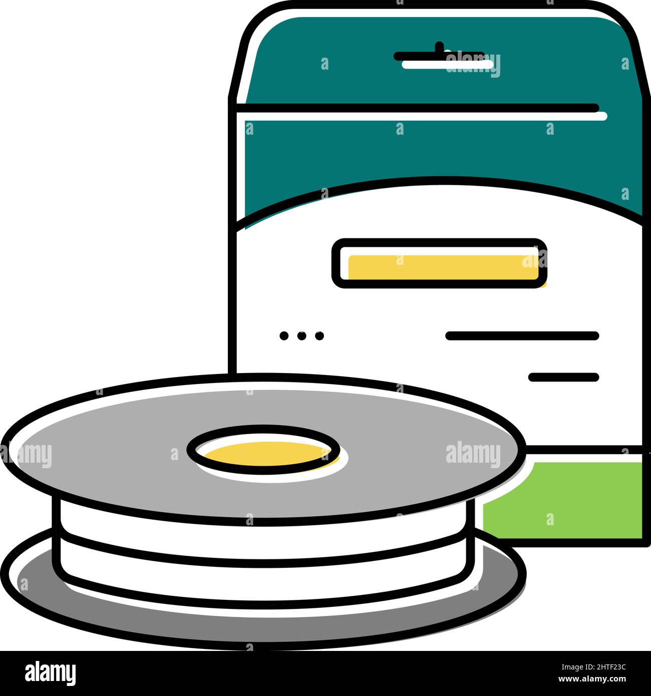 monofilament line color icon vector illustration Stock Vector Image ...