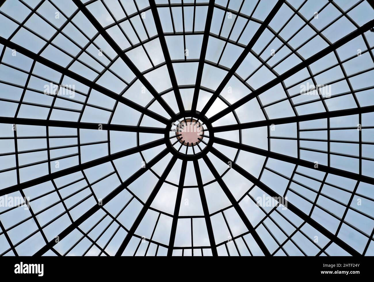 Glass dome structure, bottom view Stock Photo - Alamy