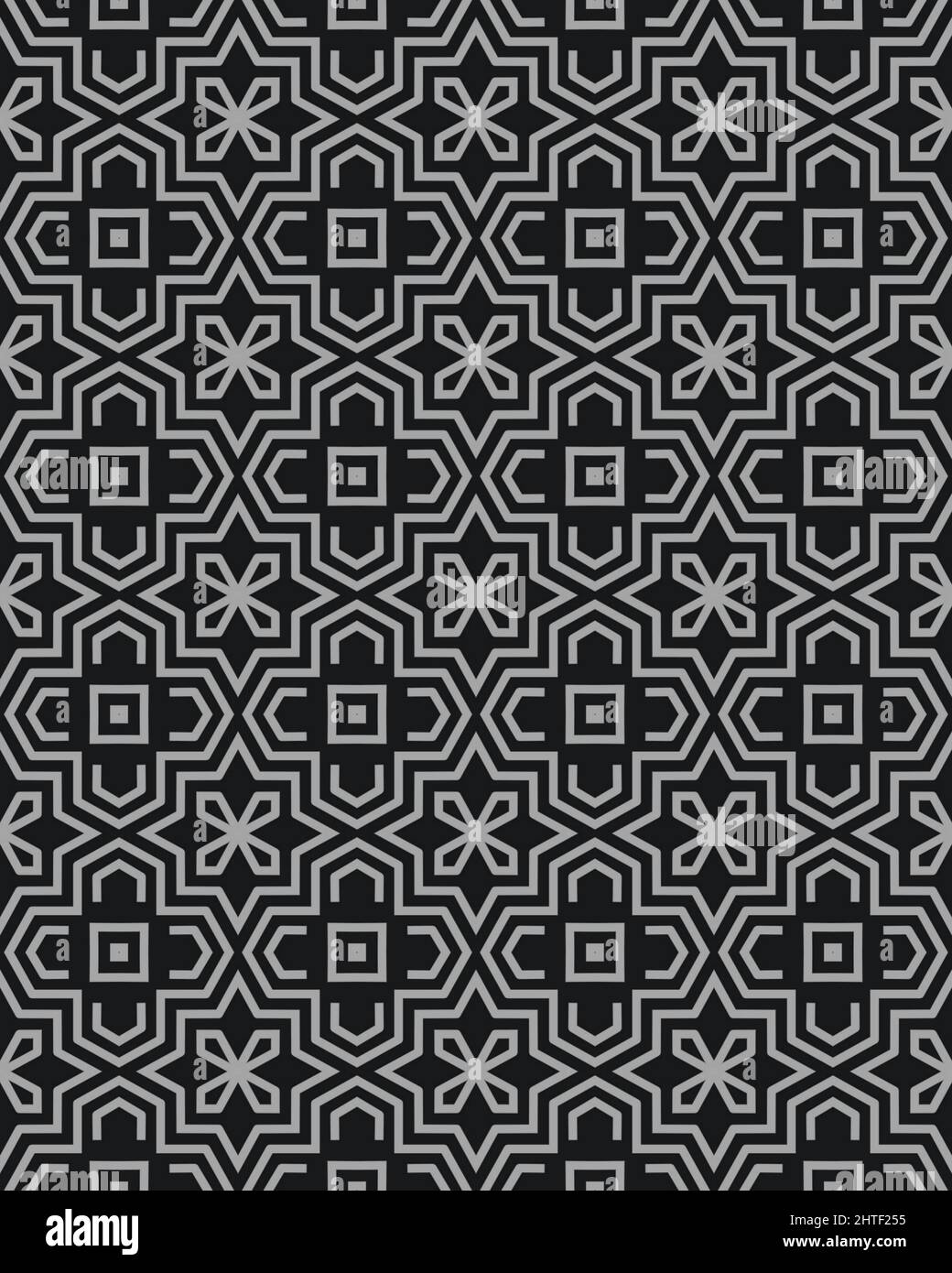 Black and white seamless tile pattern Stock Photo - Alamy