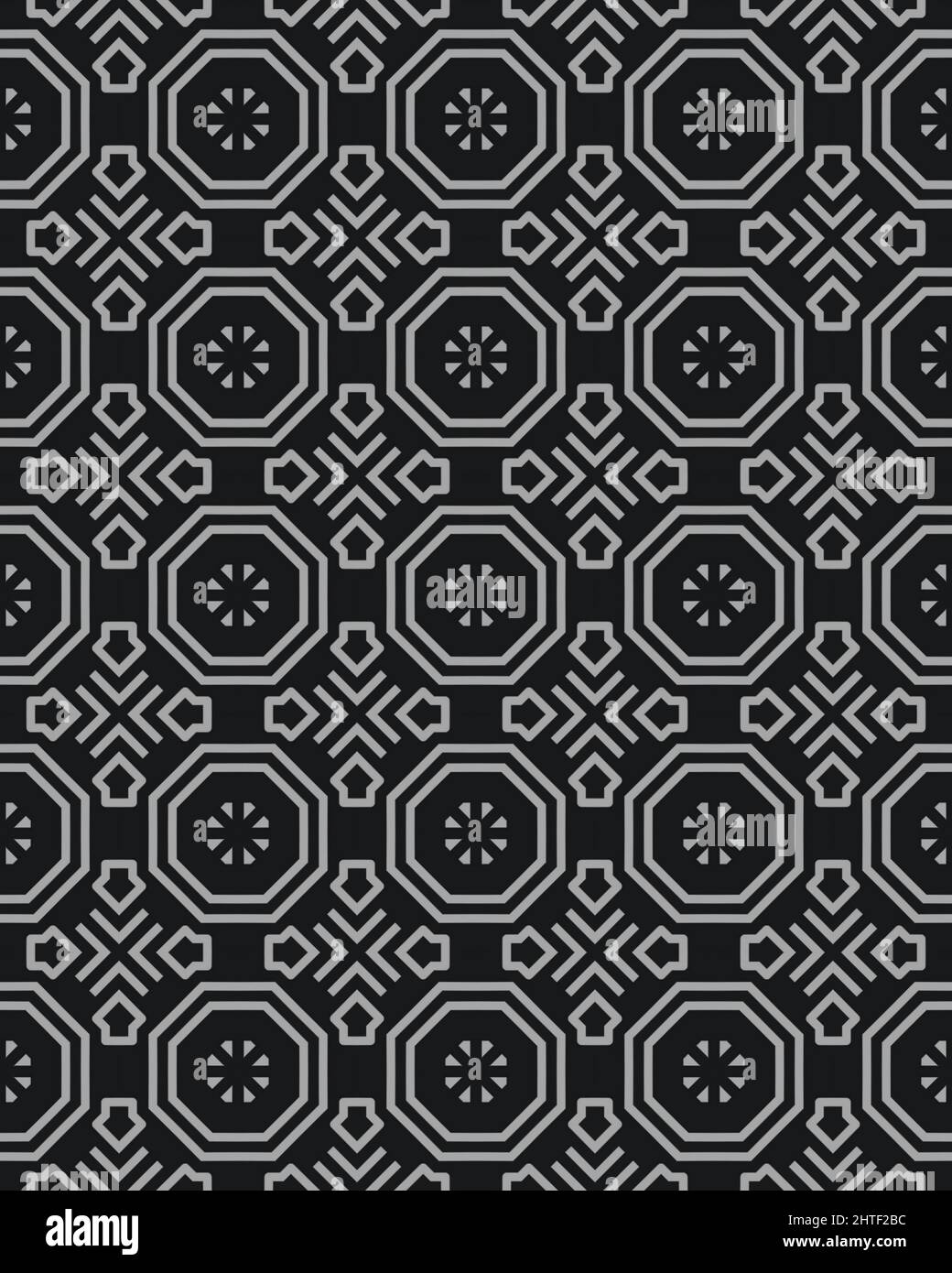 Black-and white seamless tile pattern illustration Stock Photo - Alamy