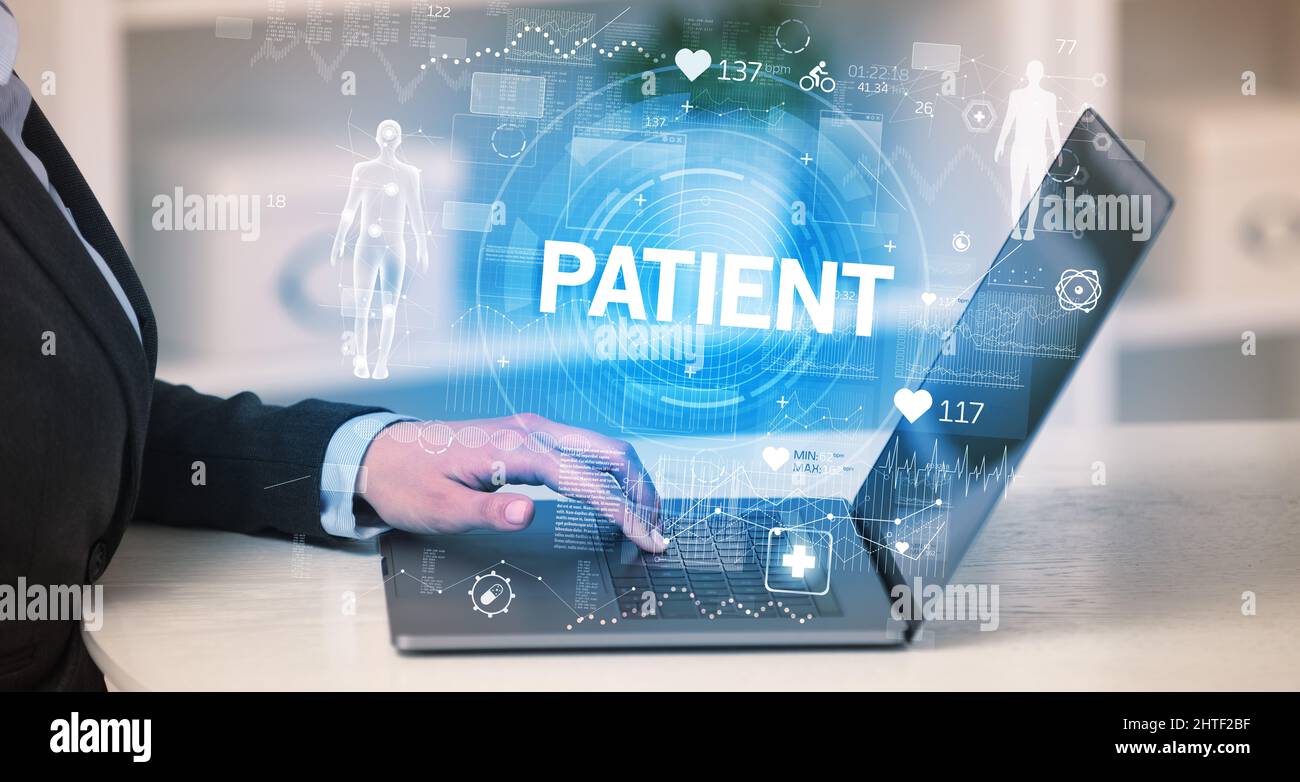 Doctor working a health check Stock Photo - Alamy