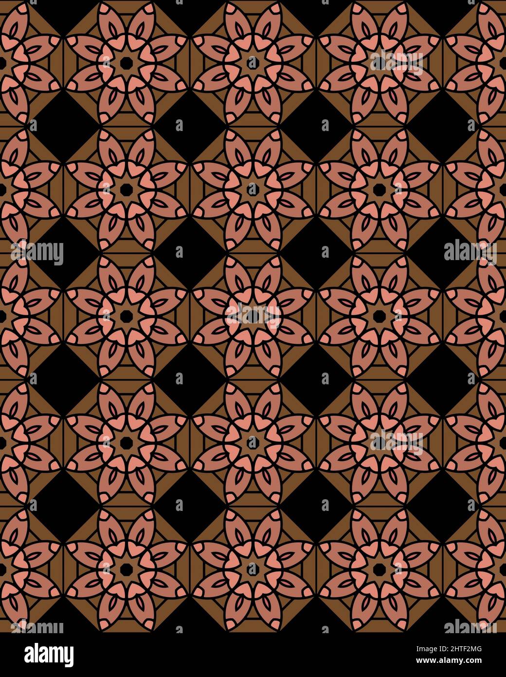 An illustration of a brown seamless tile pattern for wallpapers and ...