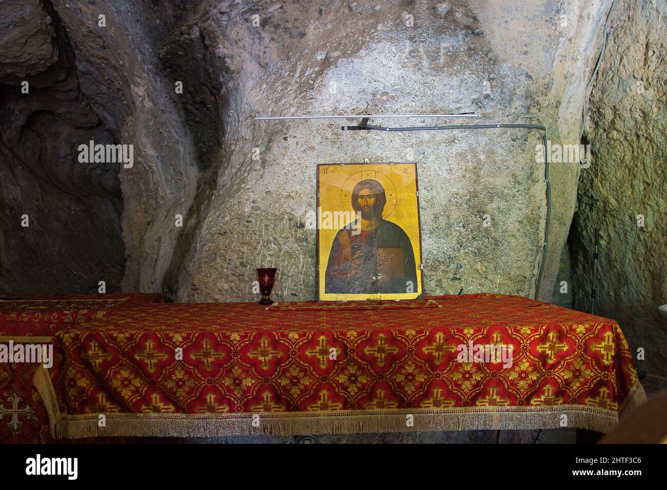 Meteora, Greece, Holy Monastery of St. Ioannis Anapafsas , the interior ...