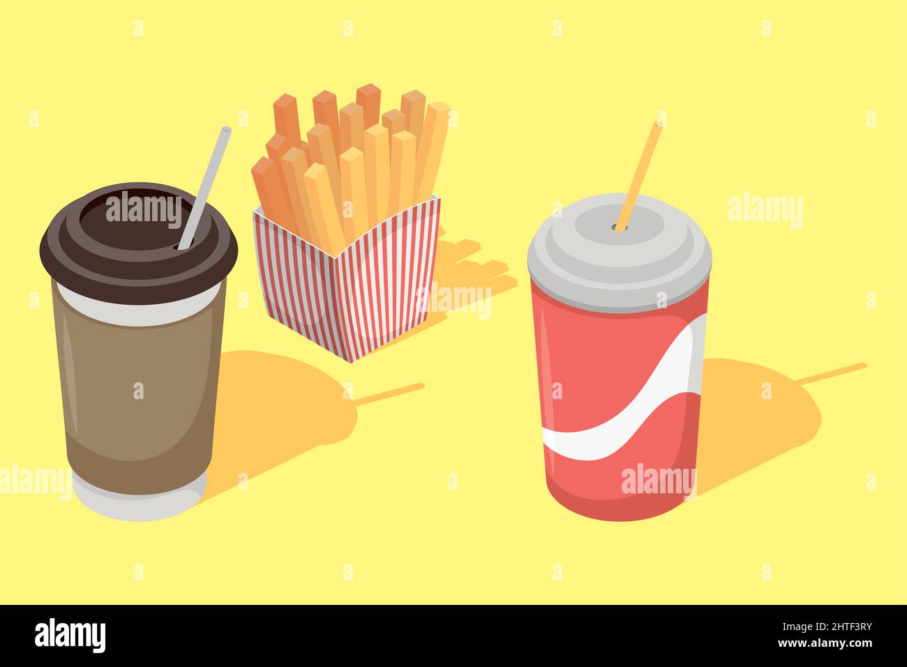 three fast food set icons Stock Vector Image & Art - Alamy