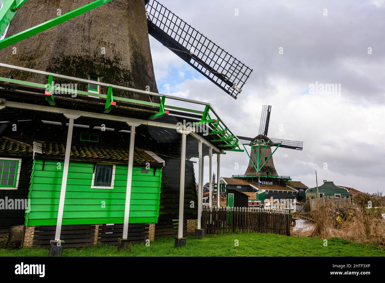 Green wood windmill hi-res stock photography and images - Alamy