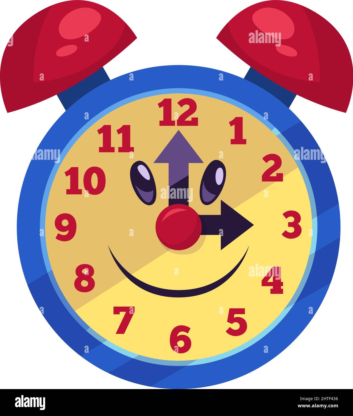 Alarm clock. Funny face smiling cartoon character Stock Vector Image ...