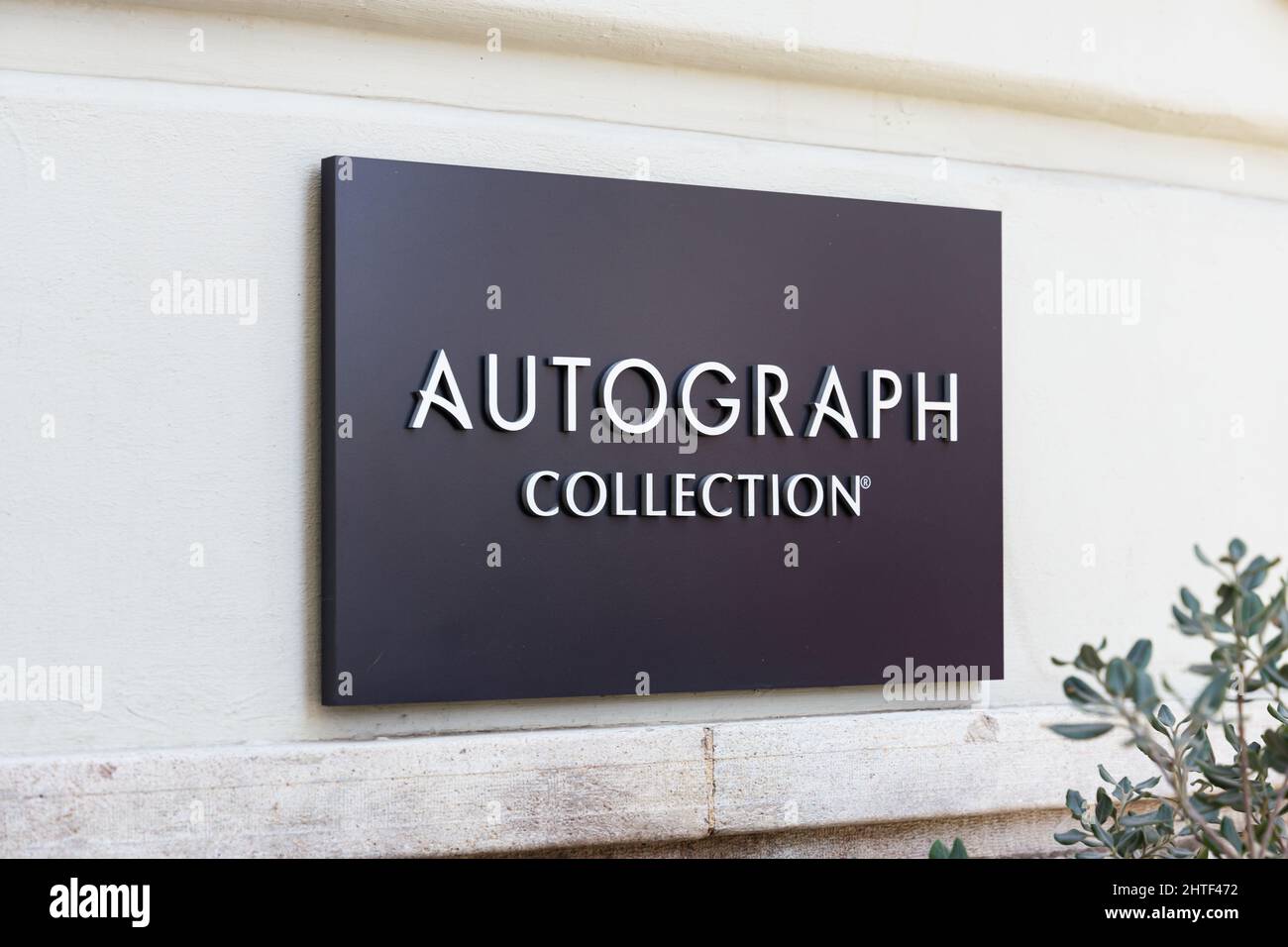 VALENCIA, SPAIN - FEBRUARY 22, 2022: Autograph Collection is a group of ...