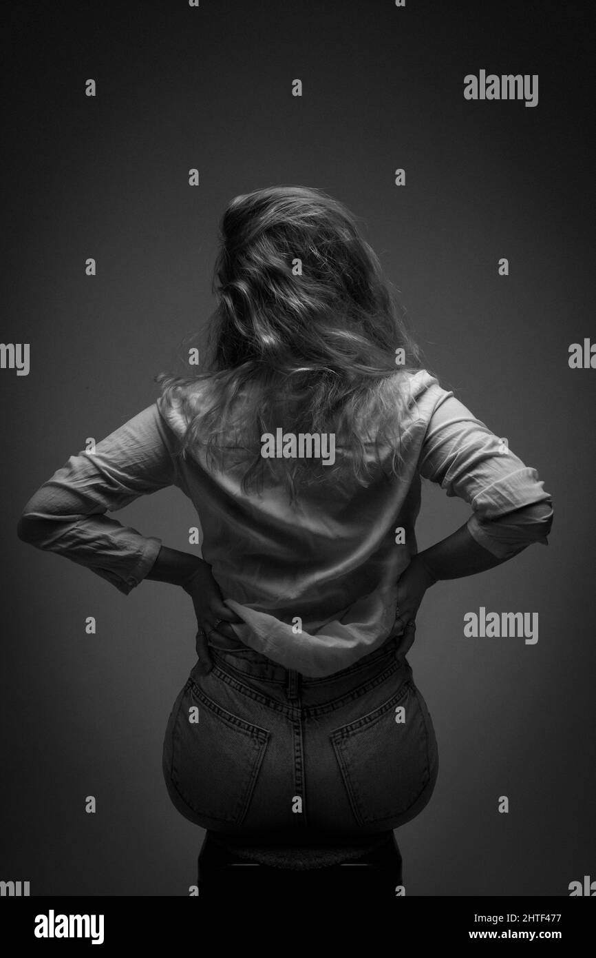 Back of artist in studio Black and White Stock Photos & Images - Alamy