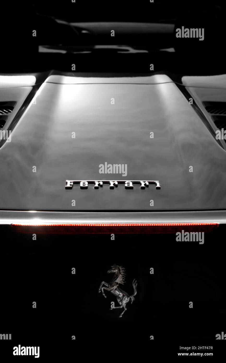 Ferrari Sports Car Rear Detail Stock Photo - Alamy