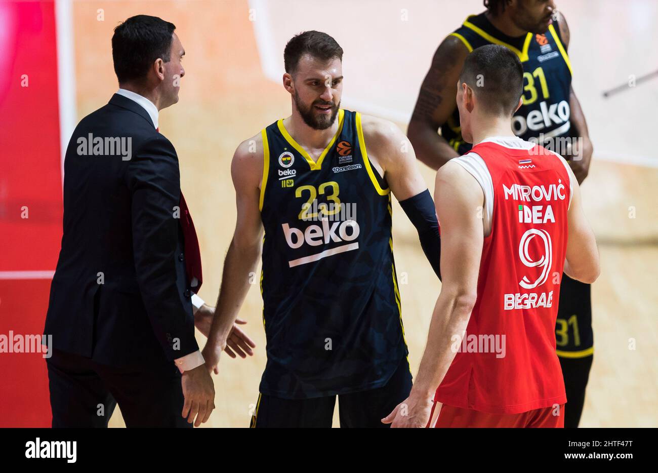 Belgrade, Serbia, 27th February 2022. Marko Guduric of Fenerbahce Beko ...