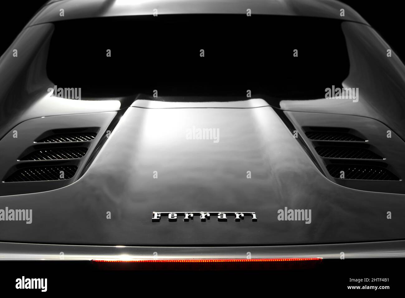 Ferrari Sports Car Rear Detail Stock Photo - Alamy