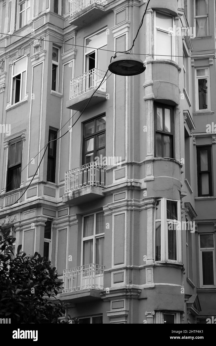 Vertical of a high rise residential building in Istambul, Turkey Stock ...