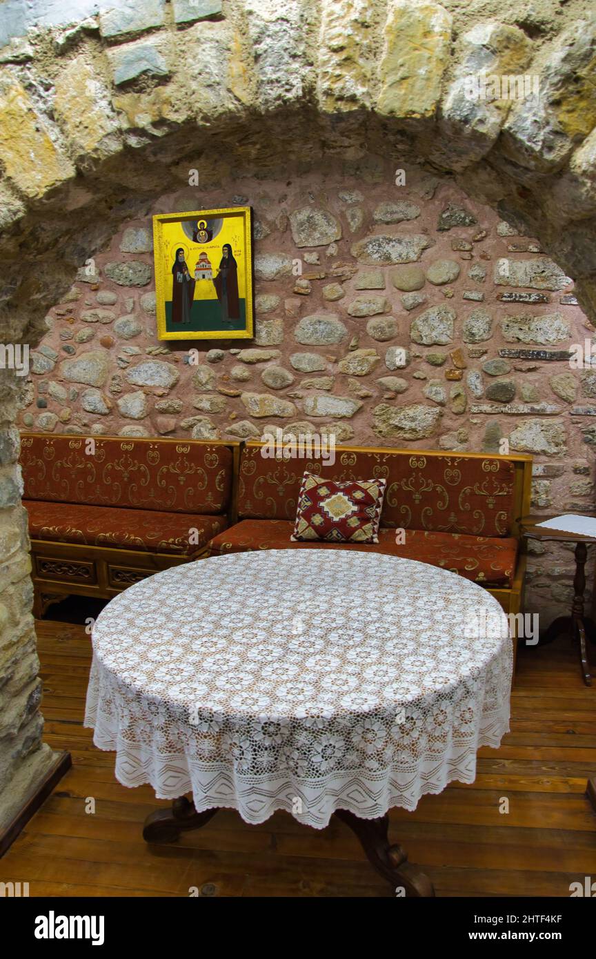 Meteora, Greece, Holy Monastery of St. Ioannis Anapafsas , the interior ...