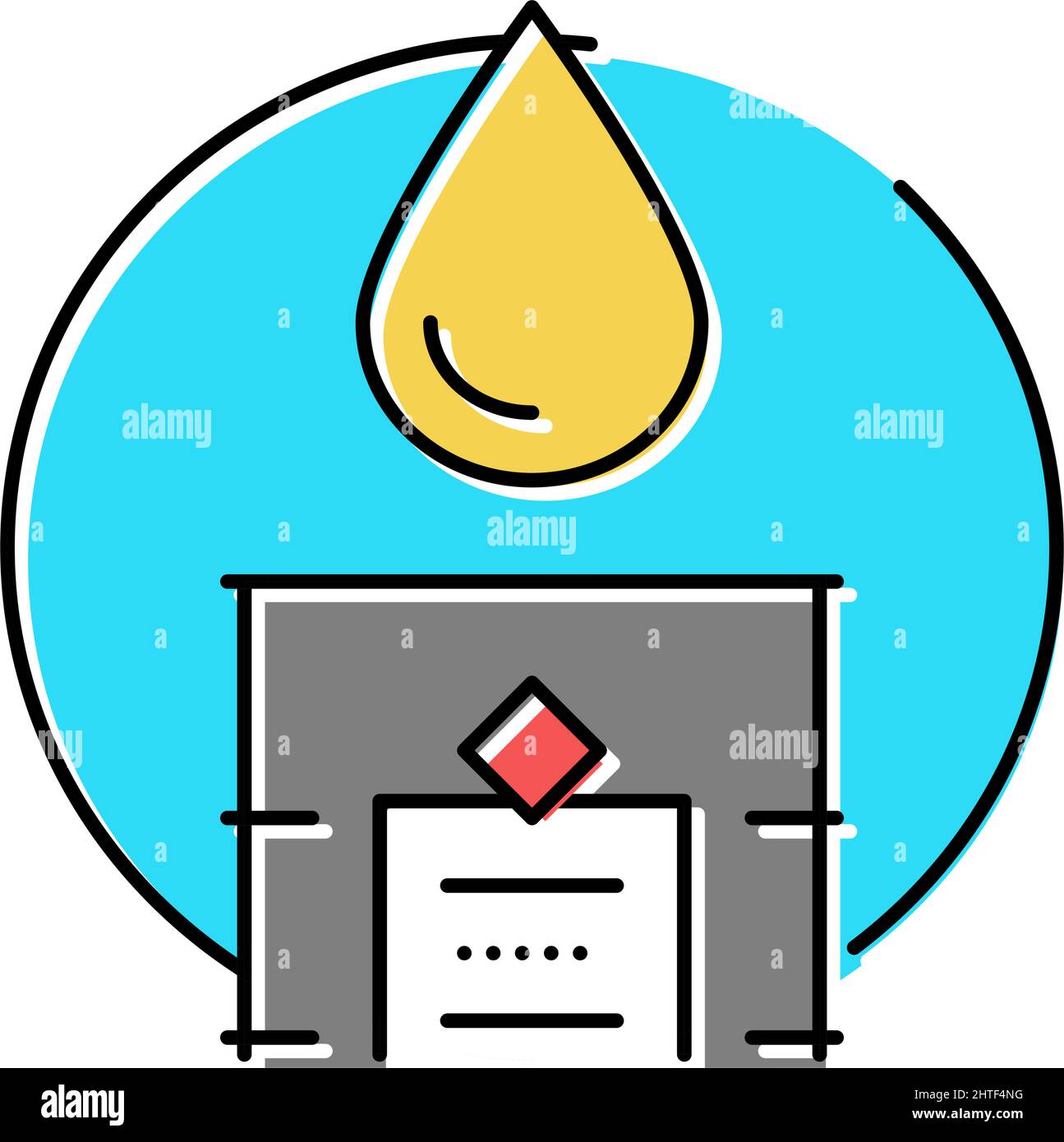 industrial oil production color icon vector illustration Stock Vector ...