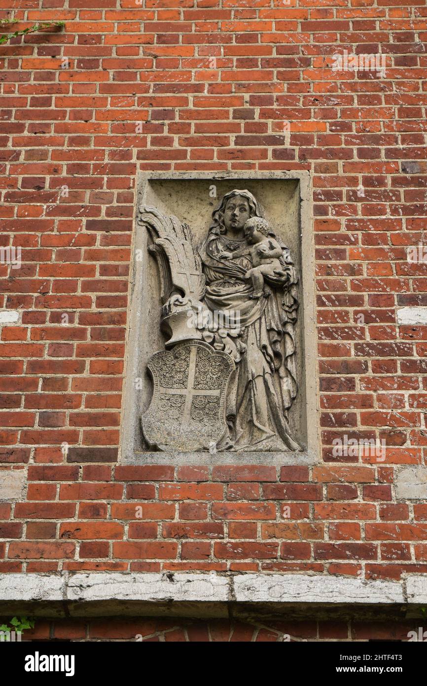 Bas-relief on the wall at the castle in Malbork, Poland Stock Photo - Alamy