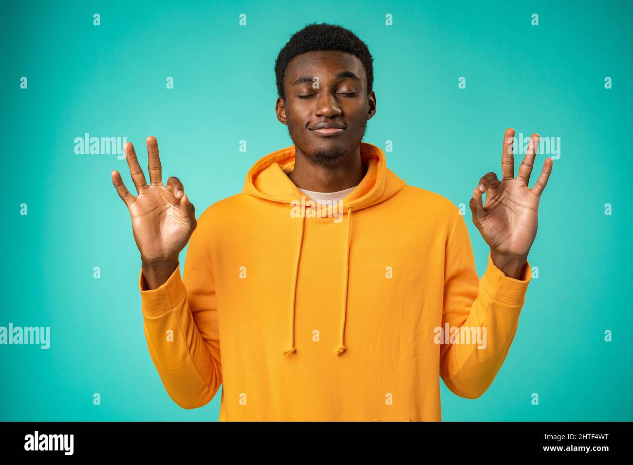 Young concentrated male closed hi-res stock photography and images - Alamy