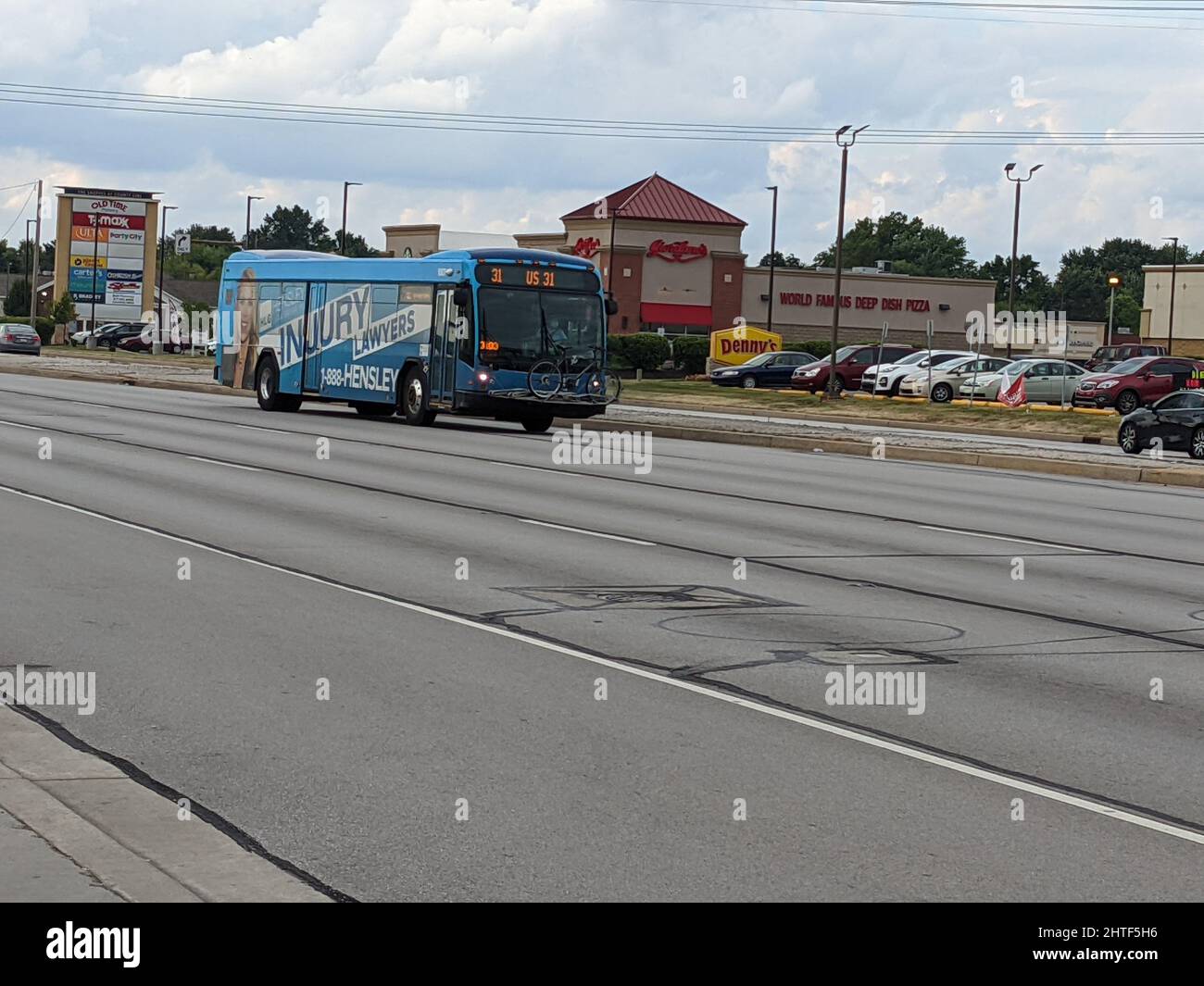 Closeup of An IndyGo Public Transit Bus Driving Stock Photo - Alamy