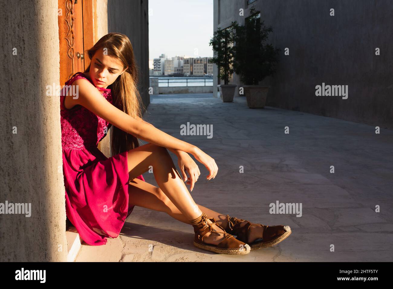 Girl tourist walks in the old Arab city. Vacation and sightseein Stock ...