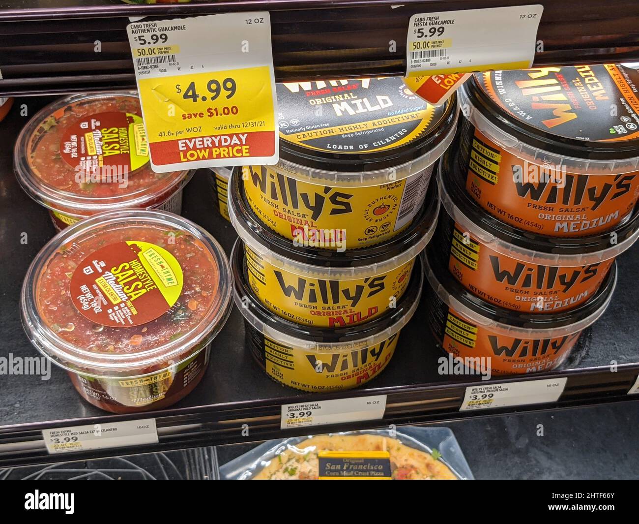 Closeup of Various Willy's Salsa Available for Purchase Stock Photo - Alamy
