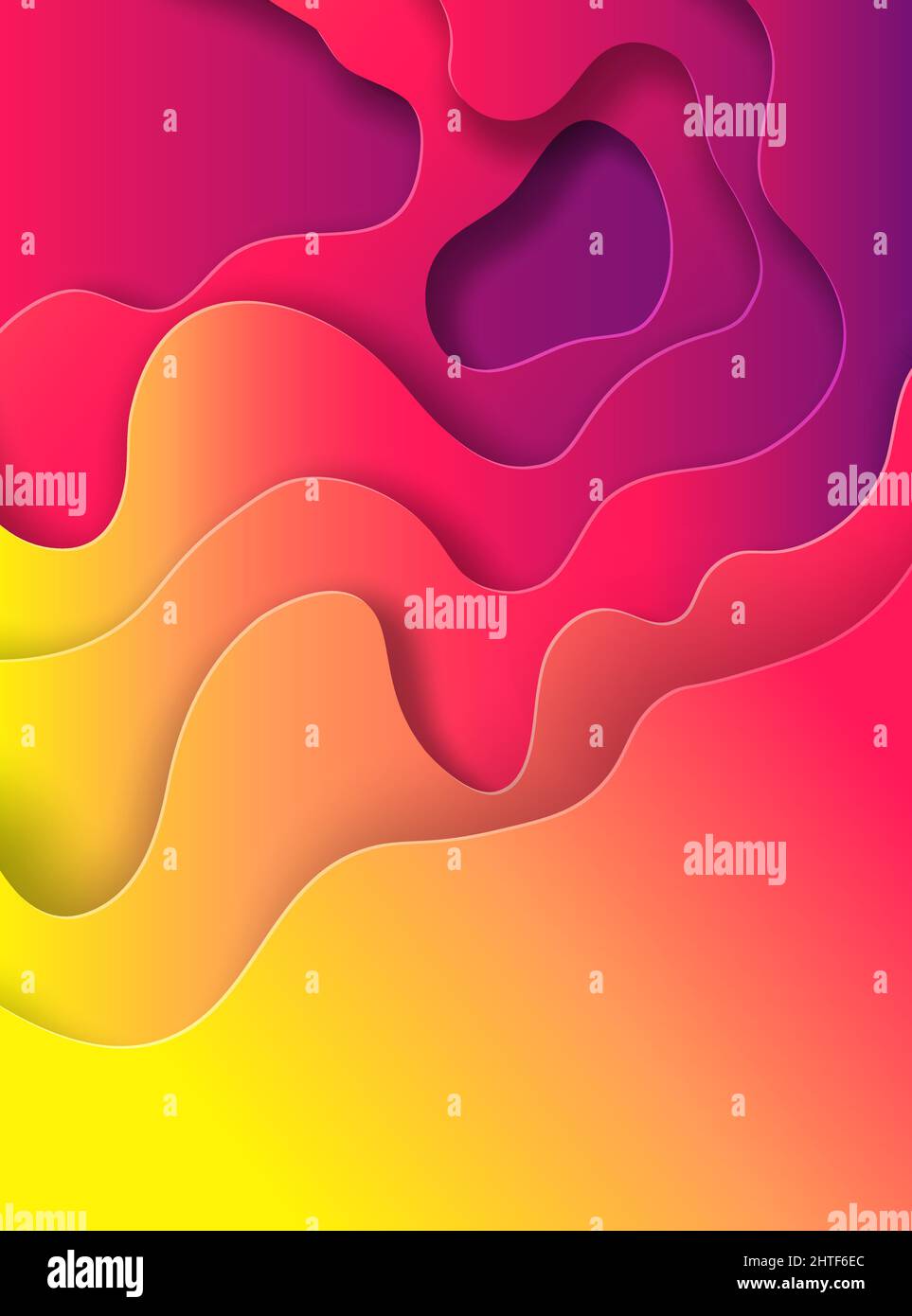 Colorful paper cut background. Layered gradient forms Stock Vector ...